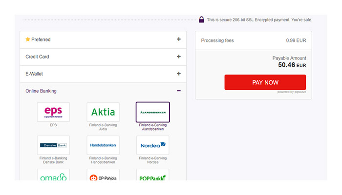 Checkout with Finland e-Banking Alandsbanken - OffGamers Payment Guide