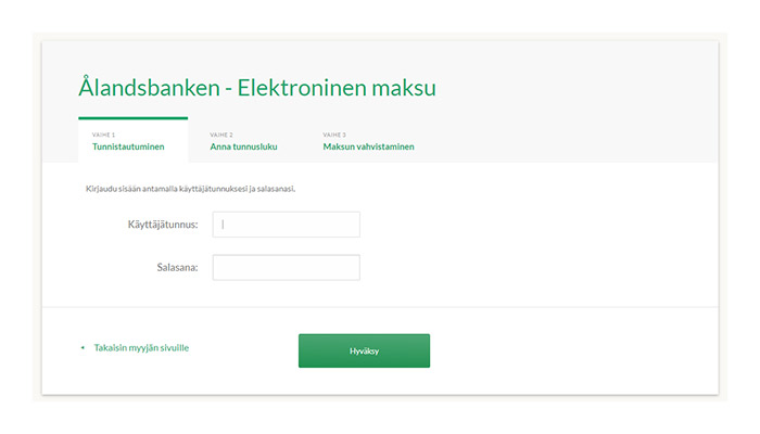 Checkout with Finland e-Banking Alandsbanken - OffGamers Payment Guide