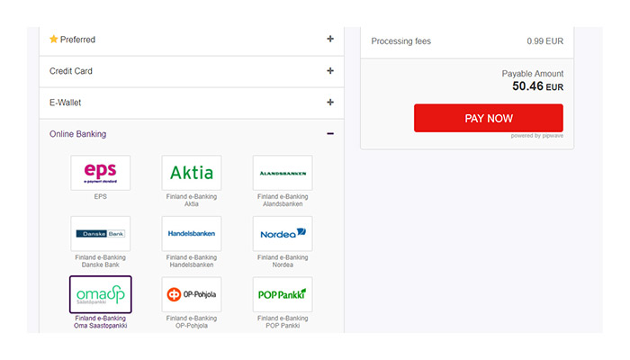 Finland e-Banking Oma Saastopankki - OffGamers Payment Guide